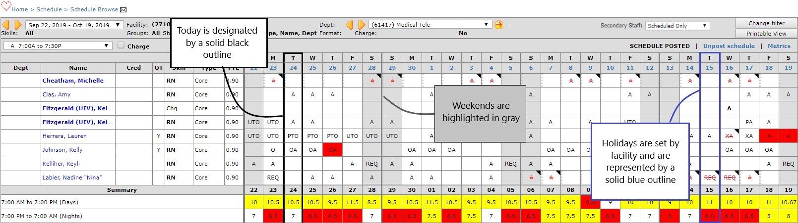 Holidays and Weekends